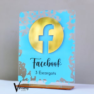 Social Media Instagram Facebook Plaque Personalised Business Sign Salon ...