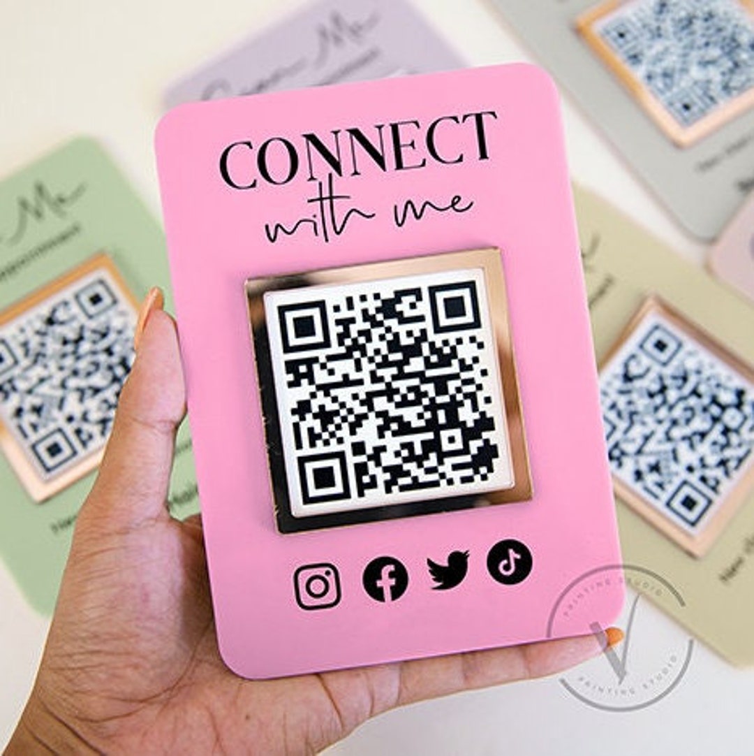 Mini QR Code Display Sign - Etsy