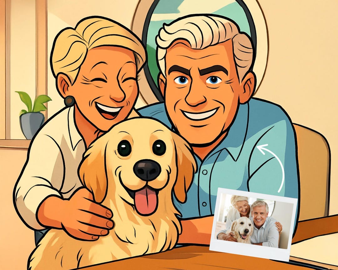 Custom Cartoon Style Portrait From Photo | Personalized Cartoon ...
