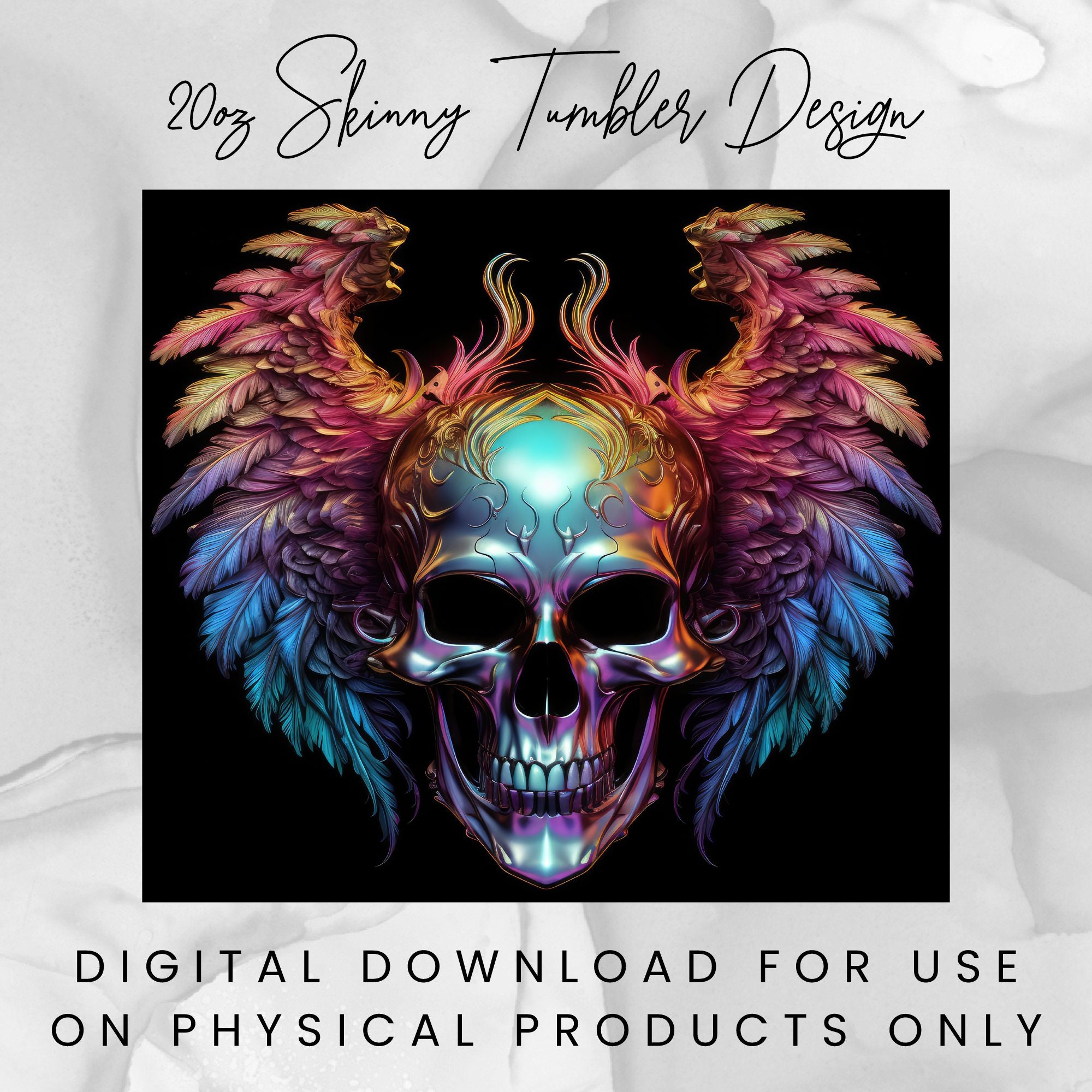 Skull Hells Angel Wings Tumbler Wrap Skull Hells Angel Wings - Etsy México