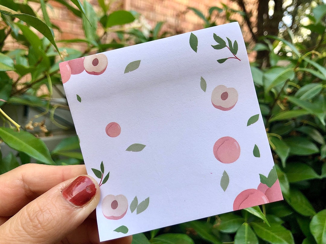 Peach Sticky Notes 80 Sheets Memo Pad, School Office Stationary ...