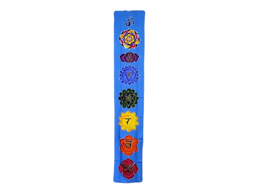 Chakra Drop Banner Sky Blue 183 X 35cm the 7 Chakras Chakra Symbols ...