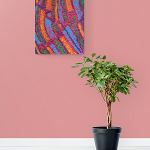 Muti Textured Abstract Colorful, Original 16x20 Canvas Painting Home ...