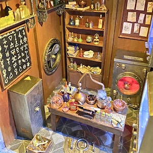 Alchemy Laboratory Book Nook: Handmade Bookshelf Insert Diorama - Etsy