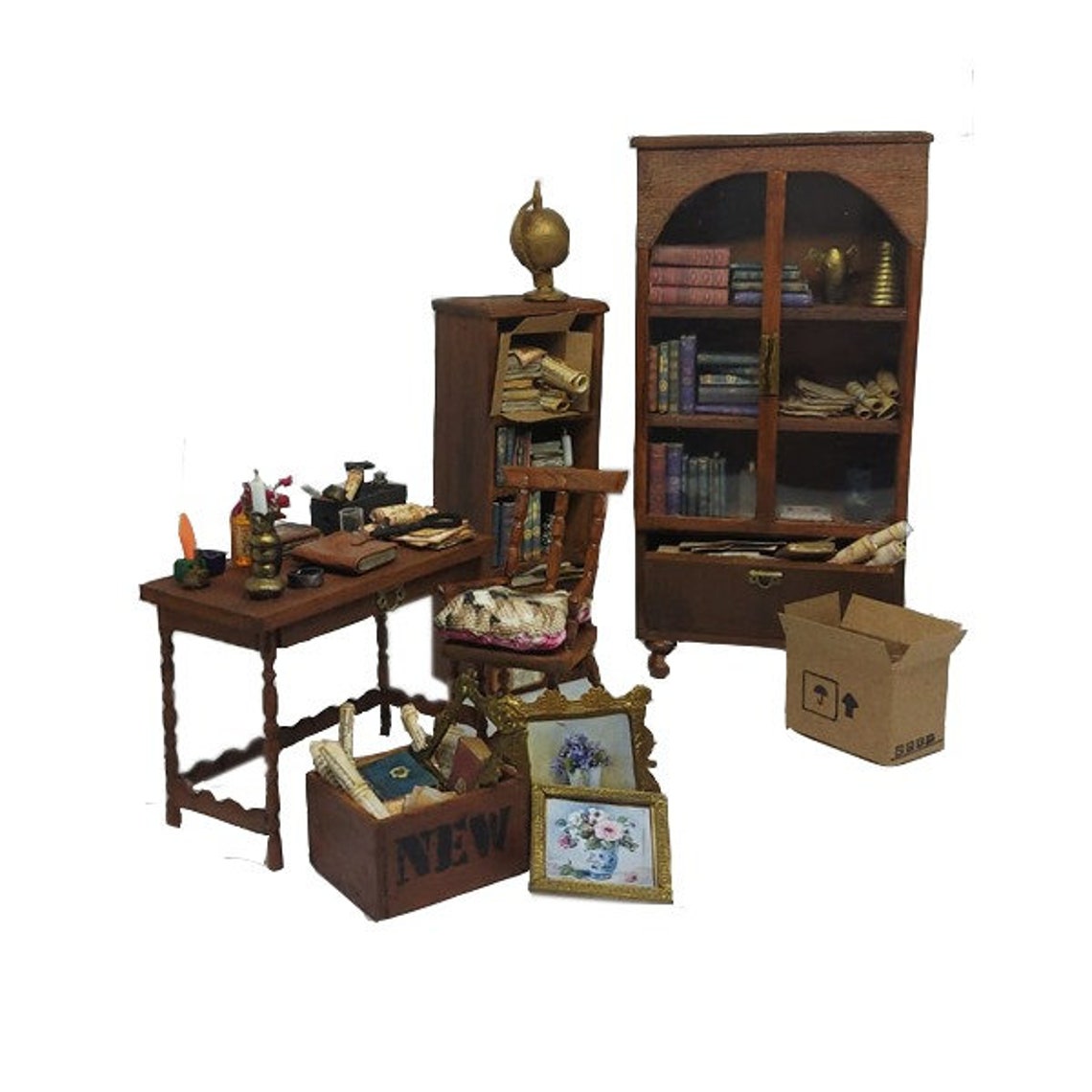 Miniature Sherlock Holmes Bookshelf Insert - Etsy