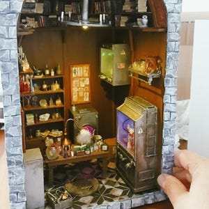 Alchemy Laboratory Book Nook: Handmade Bookshelf Insert Diorama - Etsy
