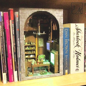 Alchemy Laboratory Book Nook: Handmade Bookshelf Insert Diorama - Etsy