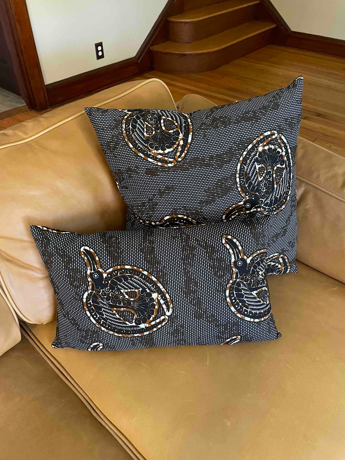 Pair of Marabou Stork Lumbar Pillow Cases - Etsy