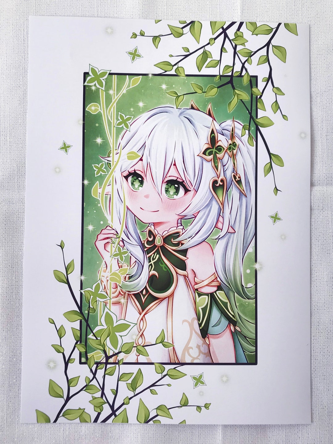 Nahida Portrait Genshin Impact Dendro Archon Kusanali - Etsy
