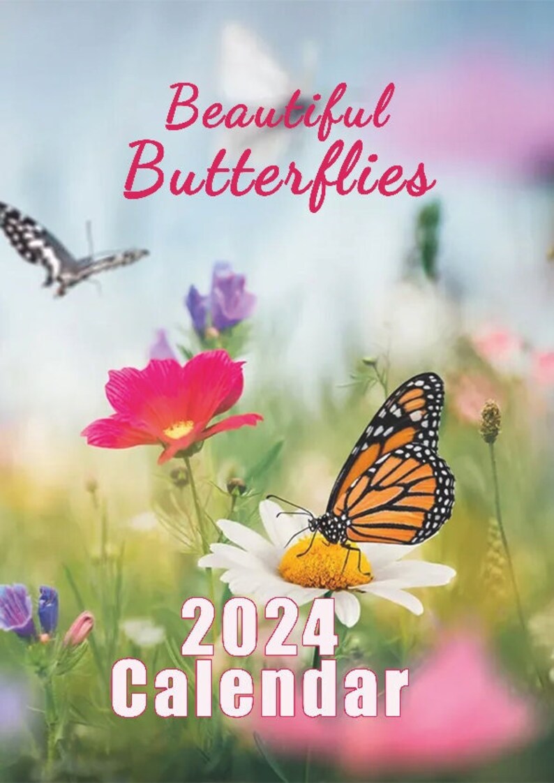 Butterflies Calendar 2024 - Etsy