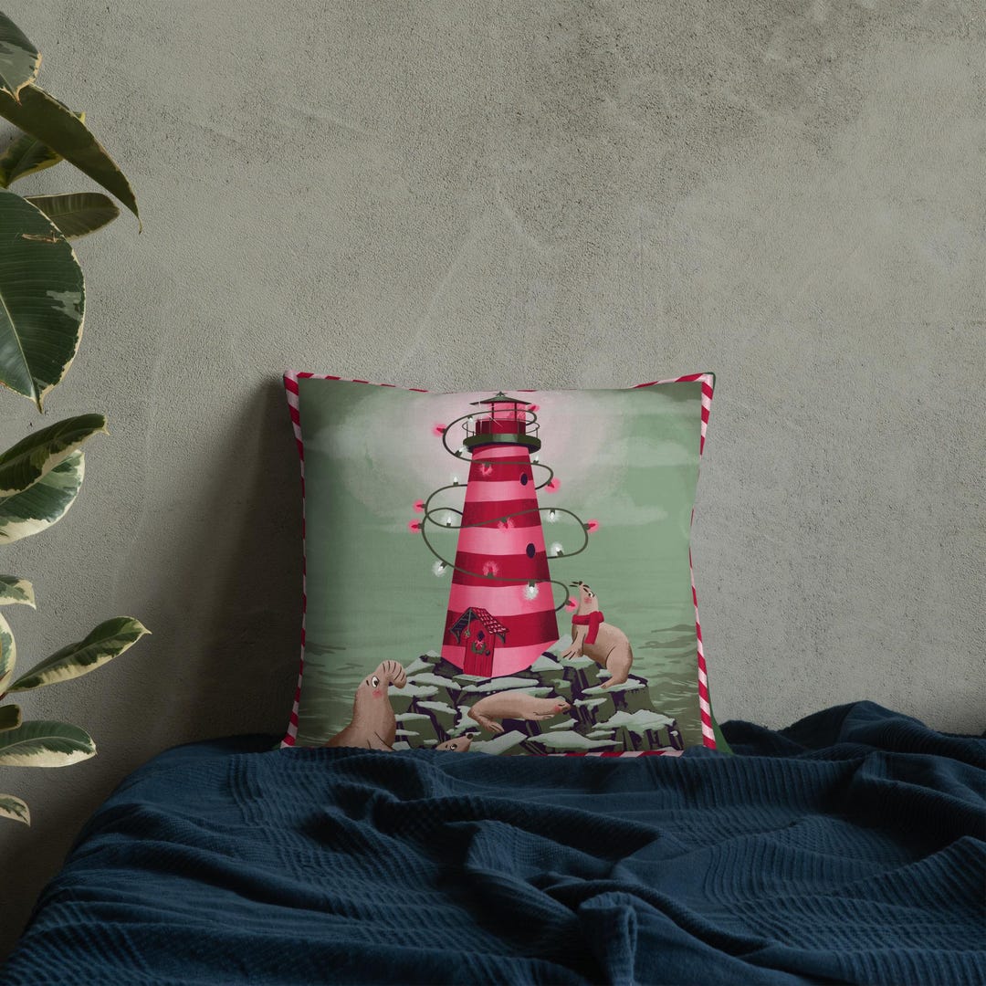 Adorable Holiday Decorative Lighthouse Pillow - Etsy