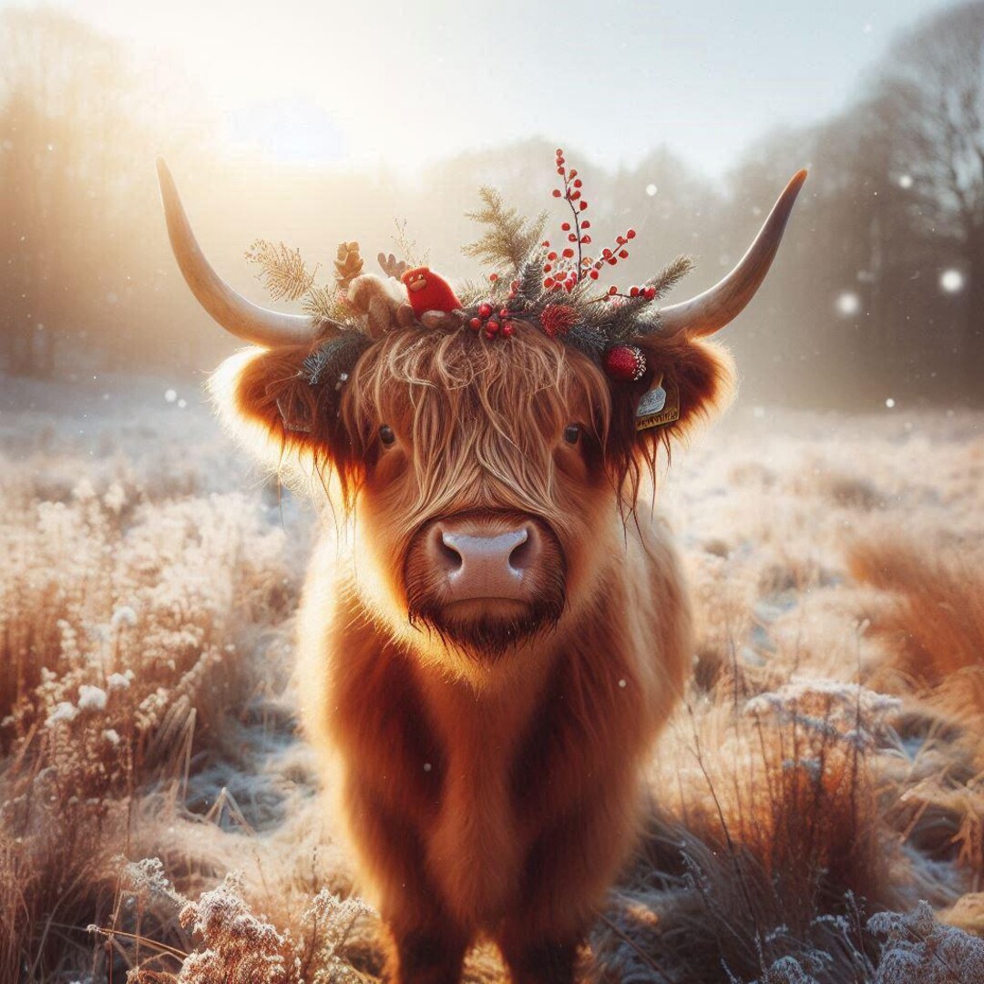 Highland Cows, Fall & Christmas - Etsy