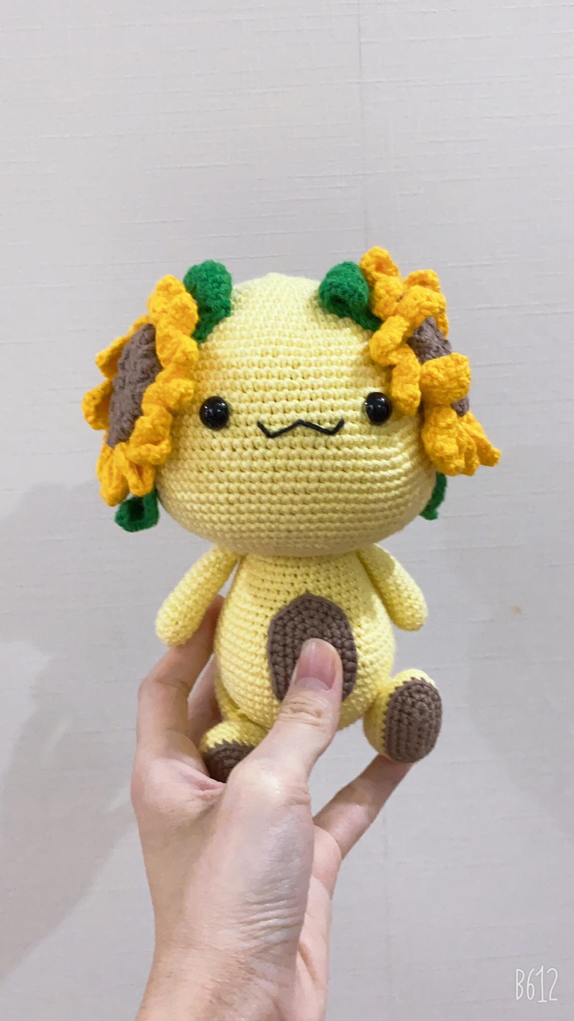 Crochet Axolotl Sunflower Axolotl Yellow Axolotl Handmade - Etsy