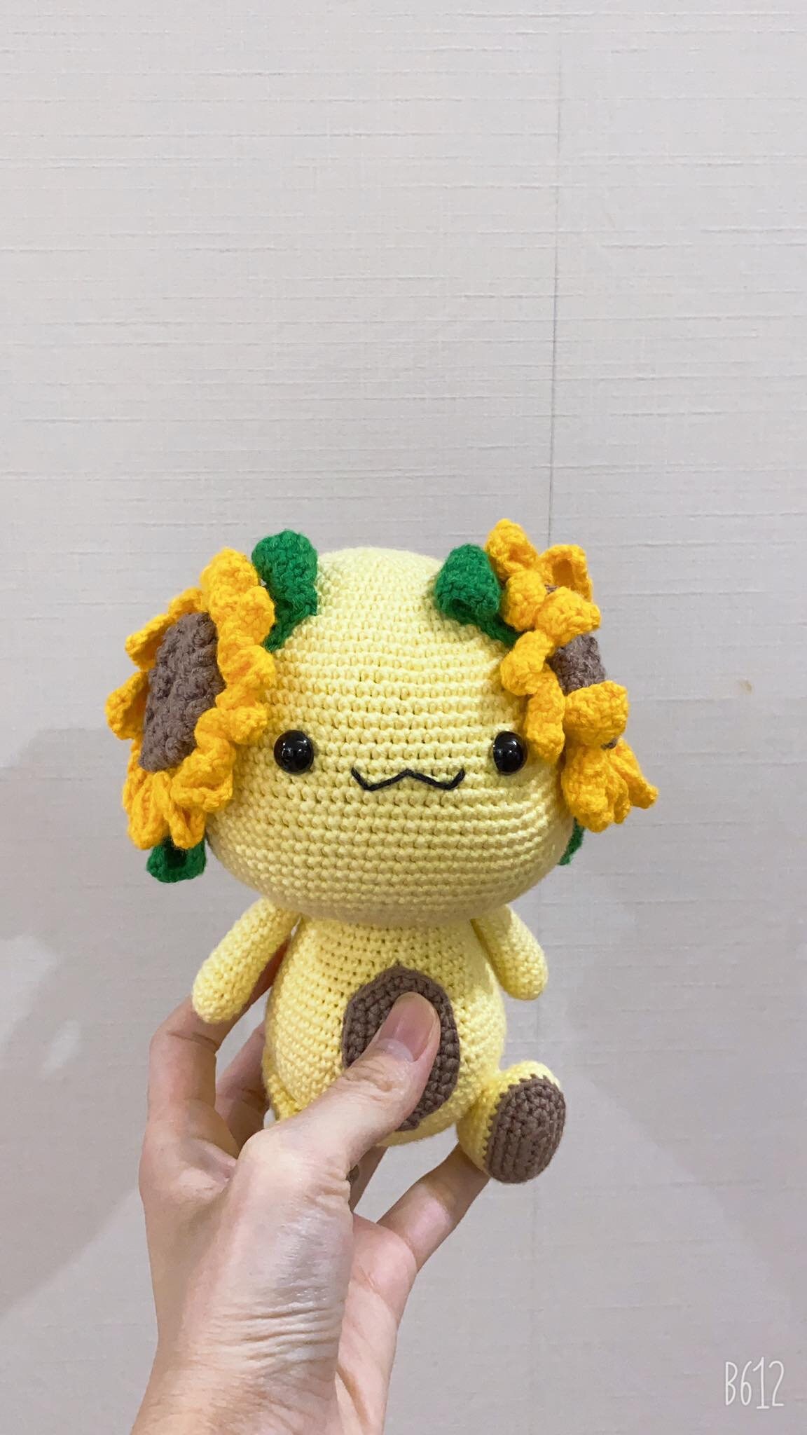 Crochet Axolotl Sunflower Axolotl Yellow Axolotl Handmade - Etsy