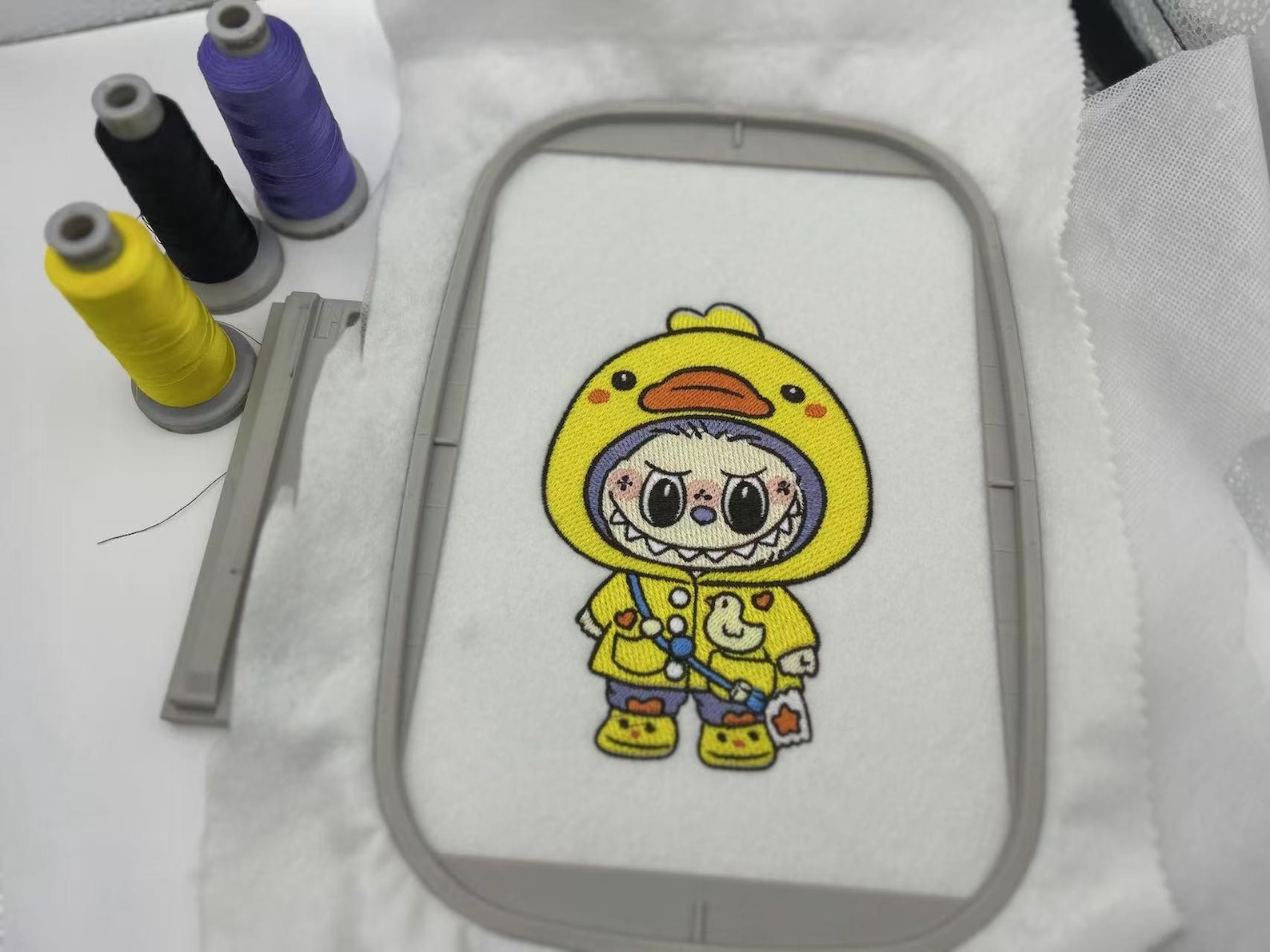 Costume Yellow Duck Labubu Embroidery File - Etsy