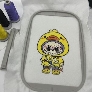 Costume Yellow Duck Labubu Embroidery File - Etsy