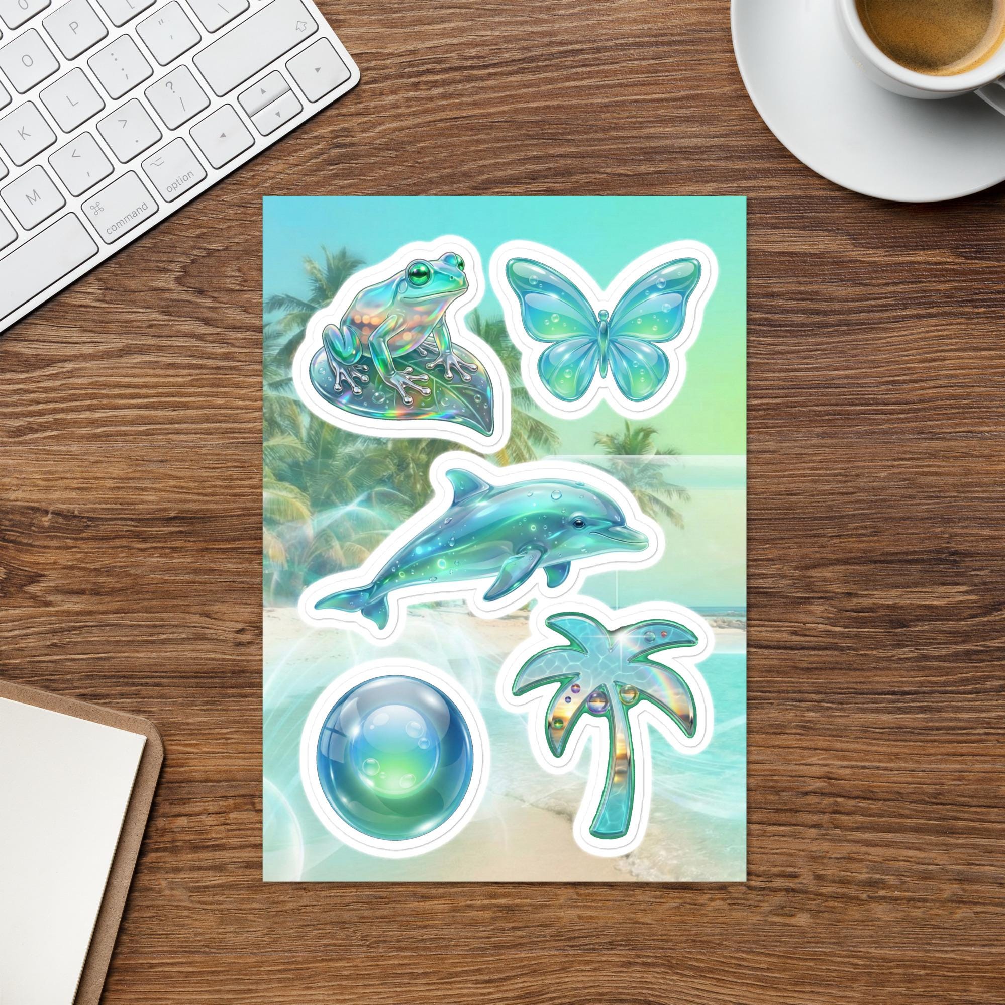 Frutiger Aero Sticker Pack #1 - 5 Nature Vinyl Stickers - Etsy