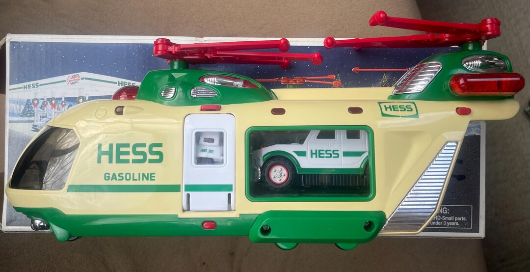 Hess 2001 Toy Helicopter With Motorcycle and Cruiser - Etsy