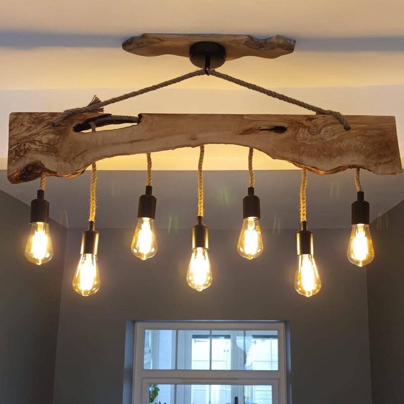 Live Edge Light Fixture - Etsy