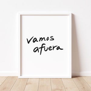 Vamos Afuera Print, Spanish Let's Go Outside Art (digital Download) - Etsy