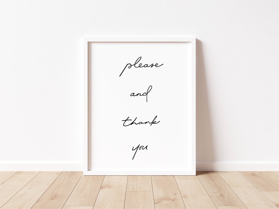 Please and Thank You, Digital Download, JPG, Printable, Classroom Print ...