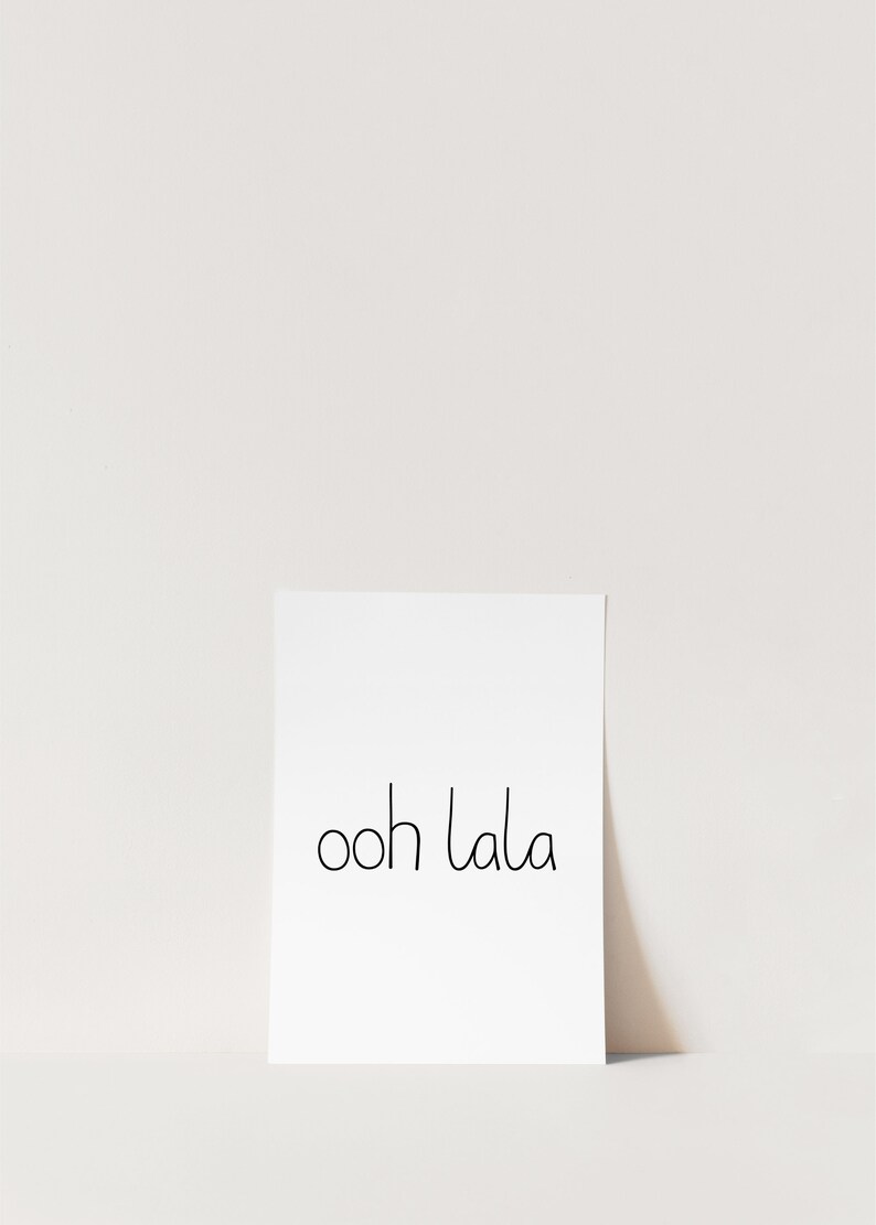 Ooh Lala, French, Party Printable, Girl's Room, Minimalist Decor, Baby ...