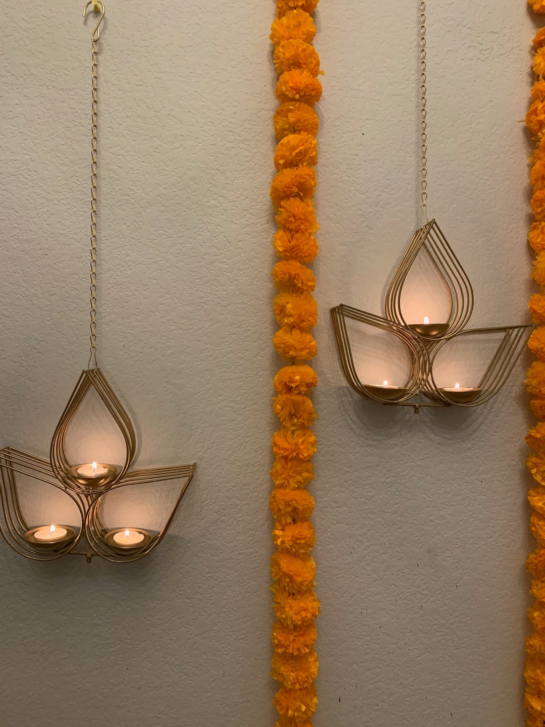 Diwali Sale!!set (2piece) of Hanging Diya Tealight, Diwali Decoration ...