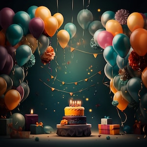 Birthday Backgrounds ( Digital ) - Etsy