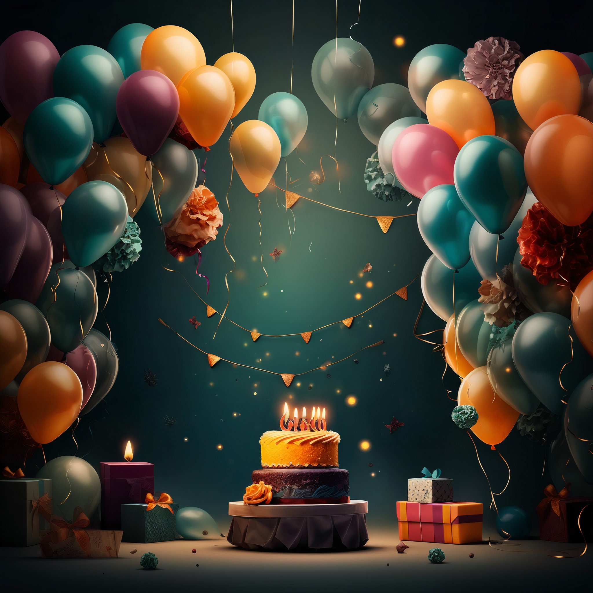 Birthday Backgrounds ( Digital ) - Etsy