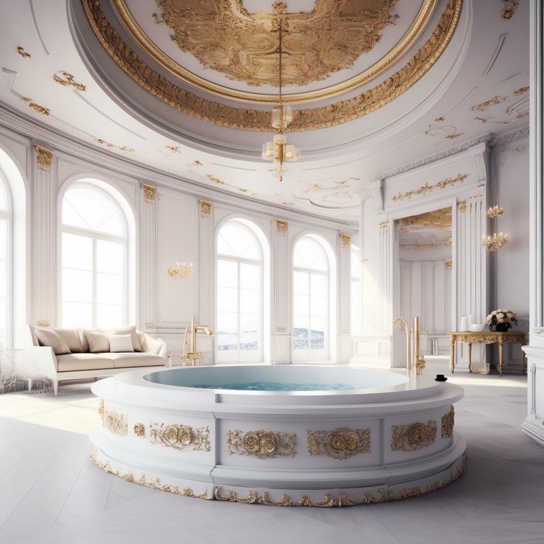 Gold and White Royal Tub Background for Photography - Etsy