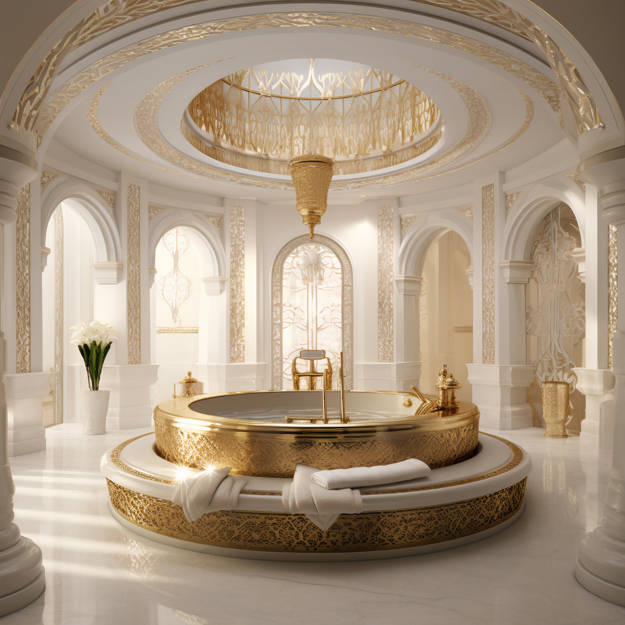 Gold and White Royal Tub Background for Photography - Etsy