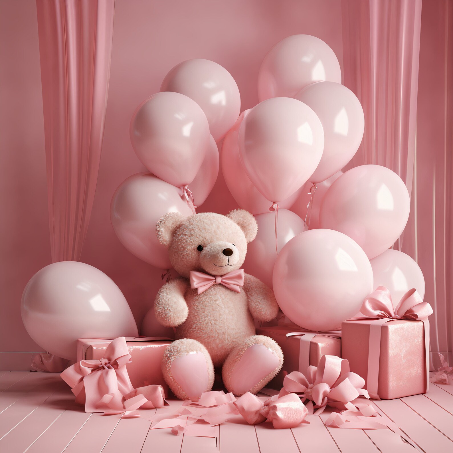 Baby Bear Balloon Backgrounds - Etsy