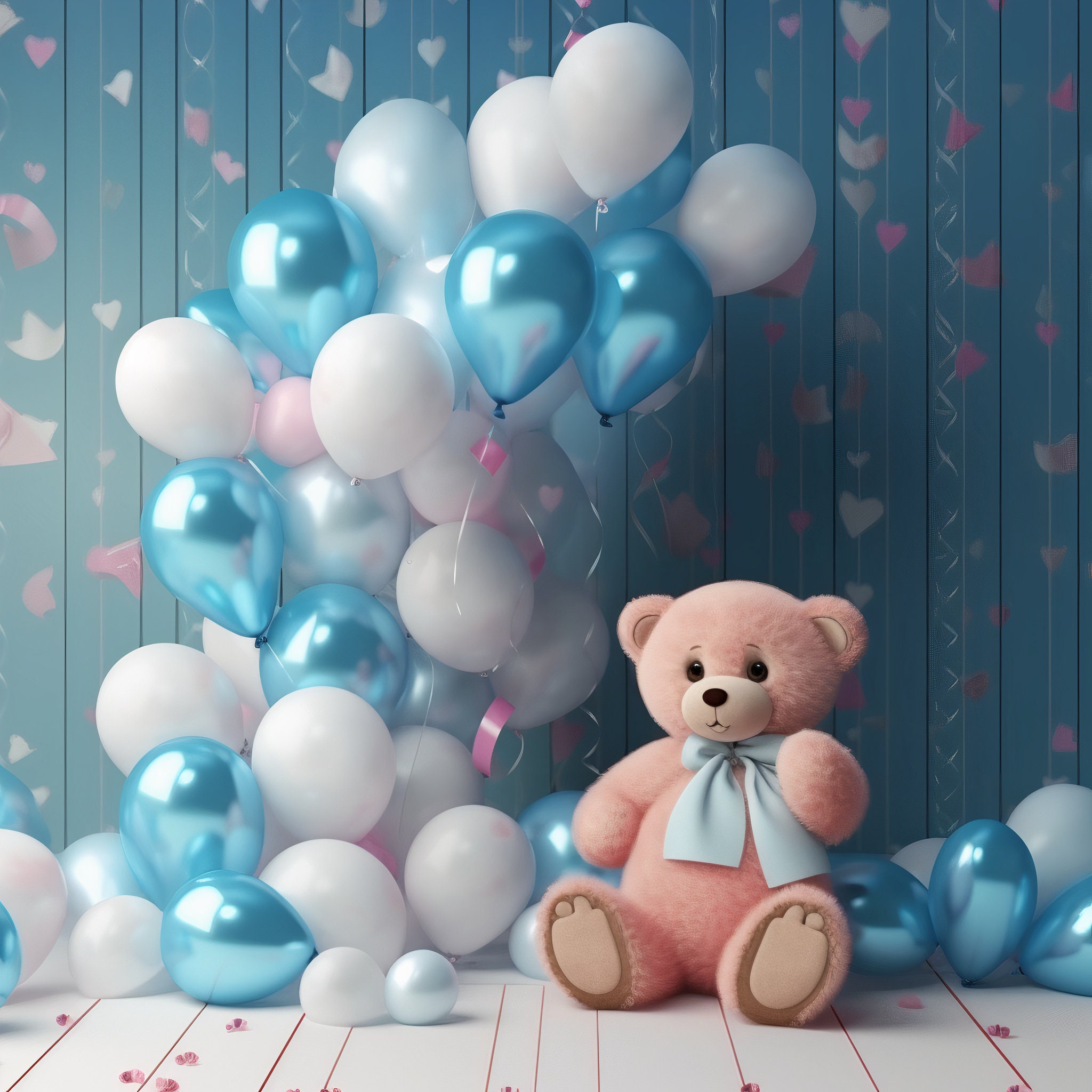 Baby Bear Balloon Backgrounds - Etsy