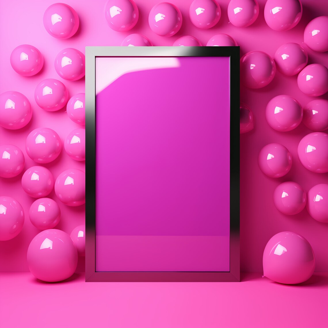 Doll Box Frame With Balloon Digital Background - Etsy