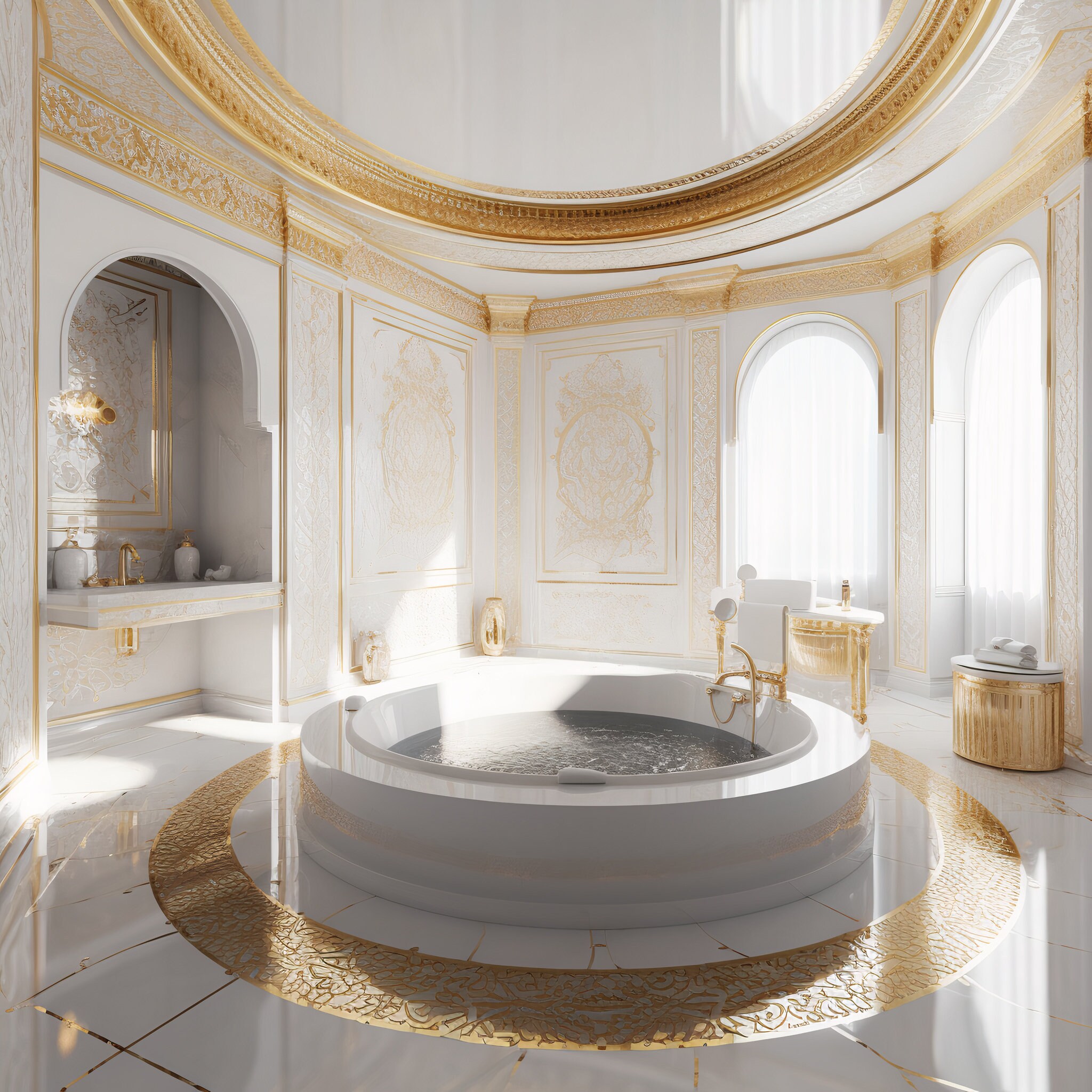 Gold and White Royal Tub Background for Photography - Etsy