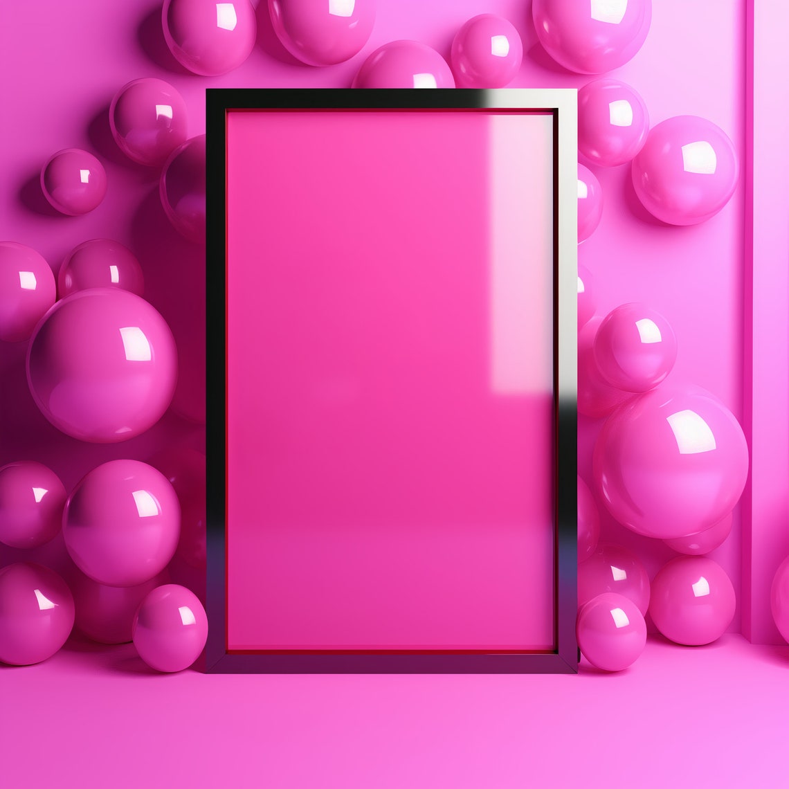 Doll Box Frame With Balloon Digital Background - Etsy