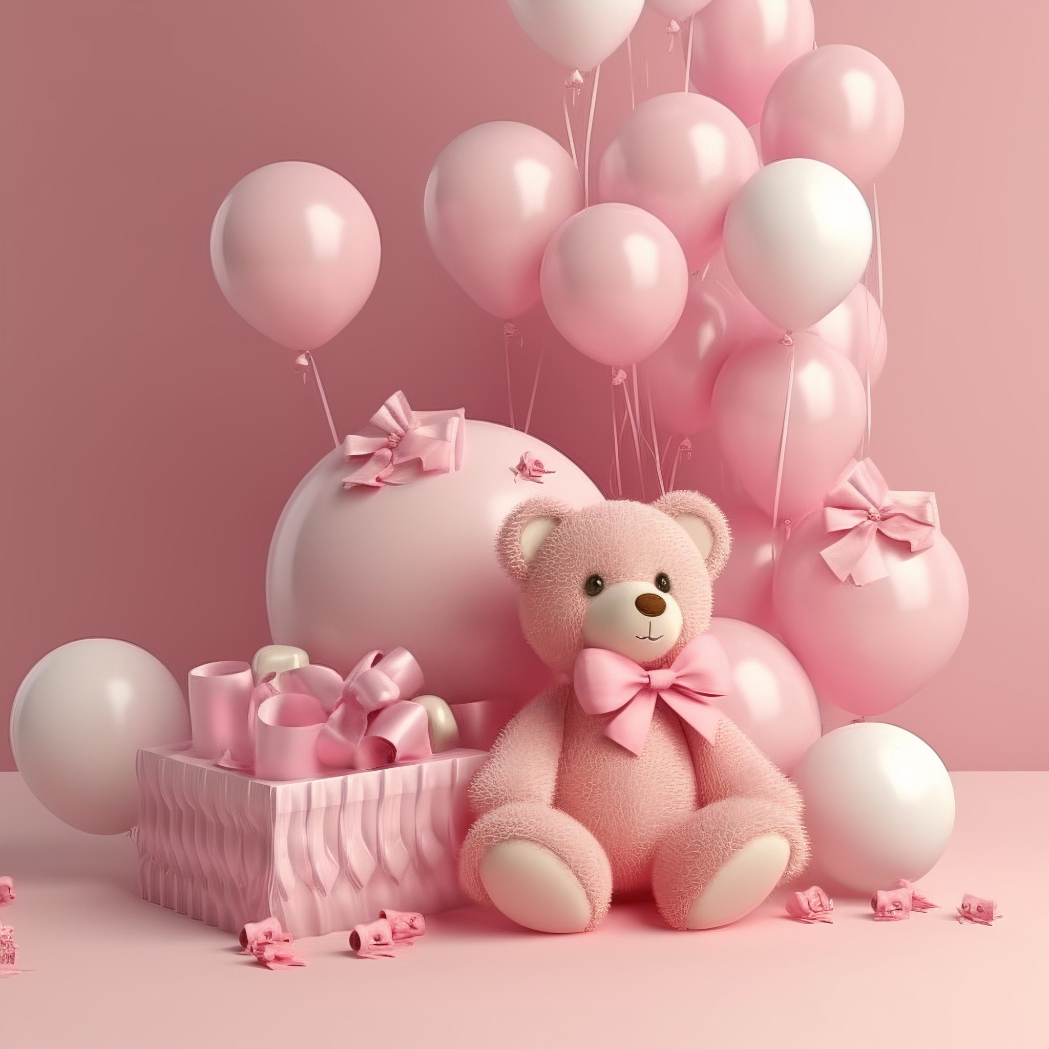 Baby Bear Balloon Backgrounds - Etsy