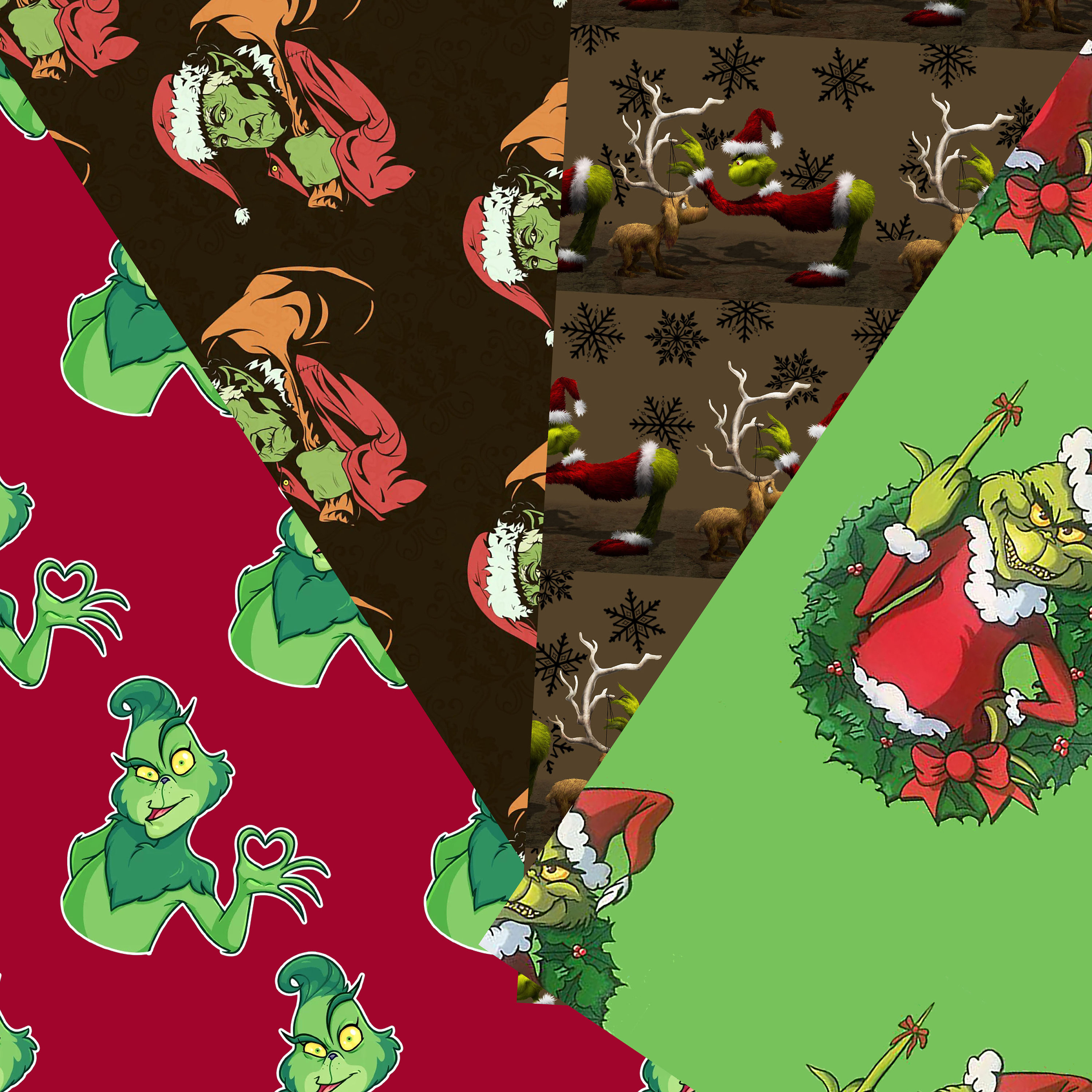 Grinch Seamless Paper Seamless File Grinch Paper Crinch | Etsy