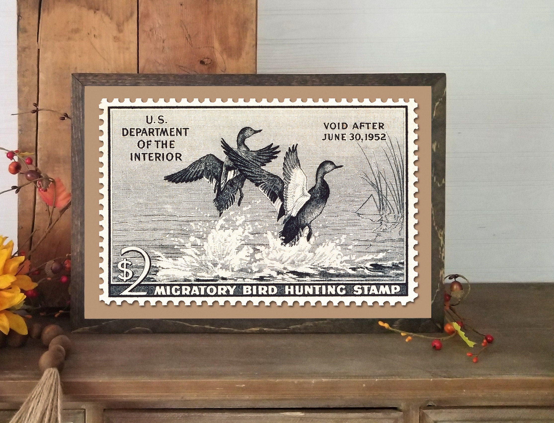 Duck Hunting Art 1951 Duck Stamp Poster Print 18x12 - Etsy