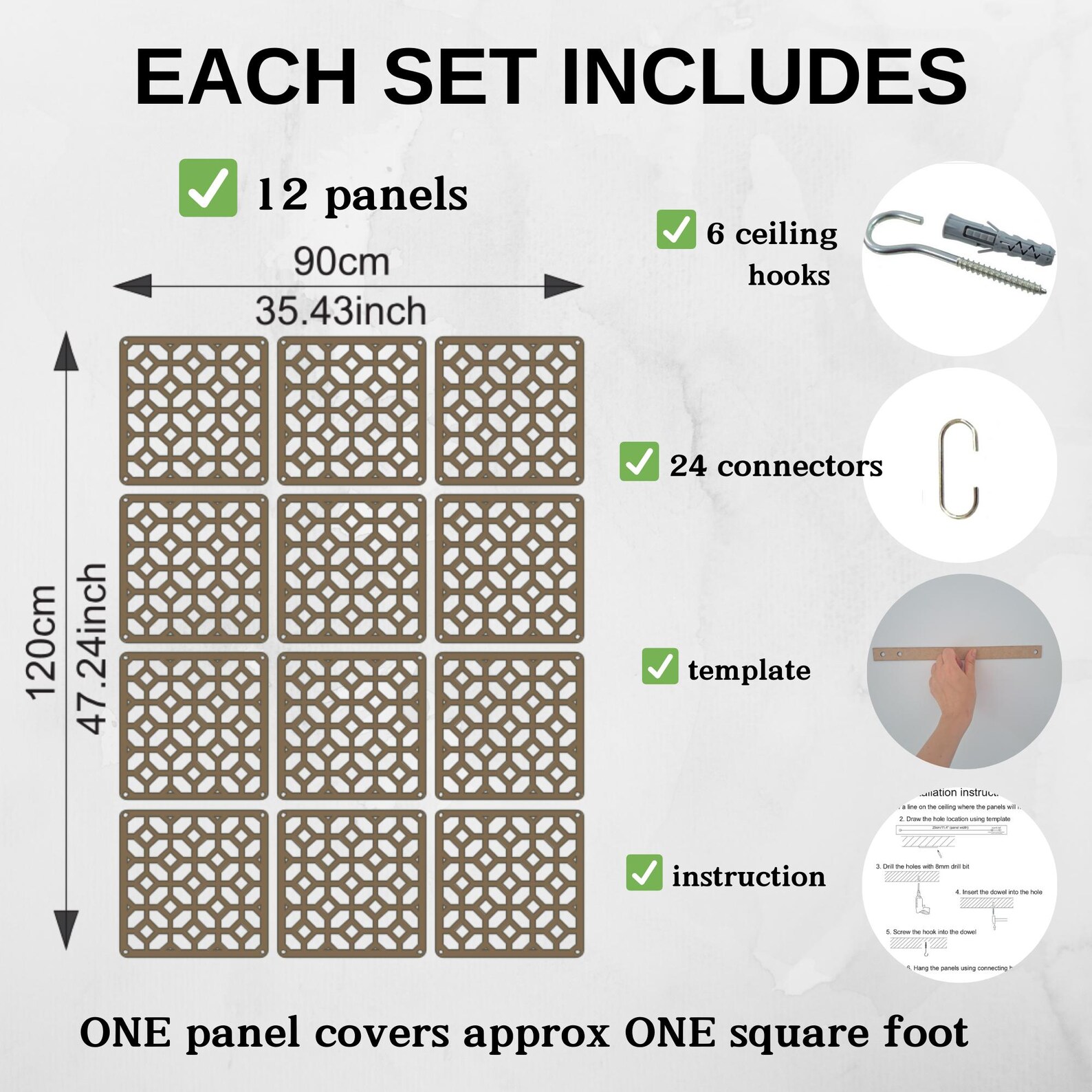 Modular Room Divider Panels, Hanging Privacy Screen, Suspended ...