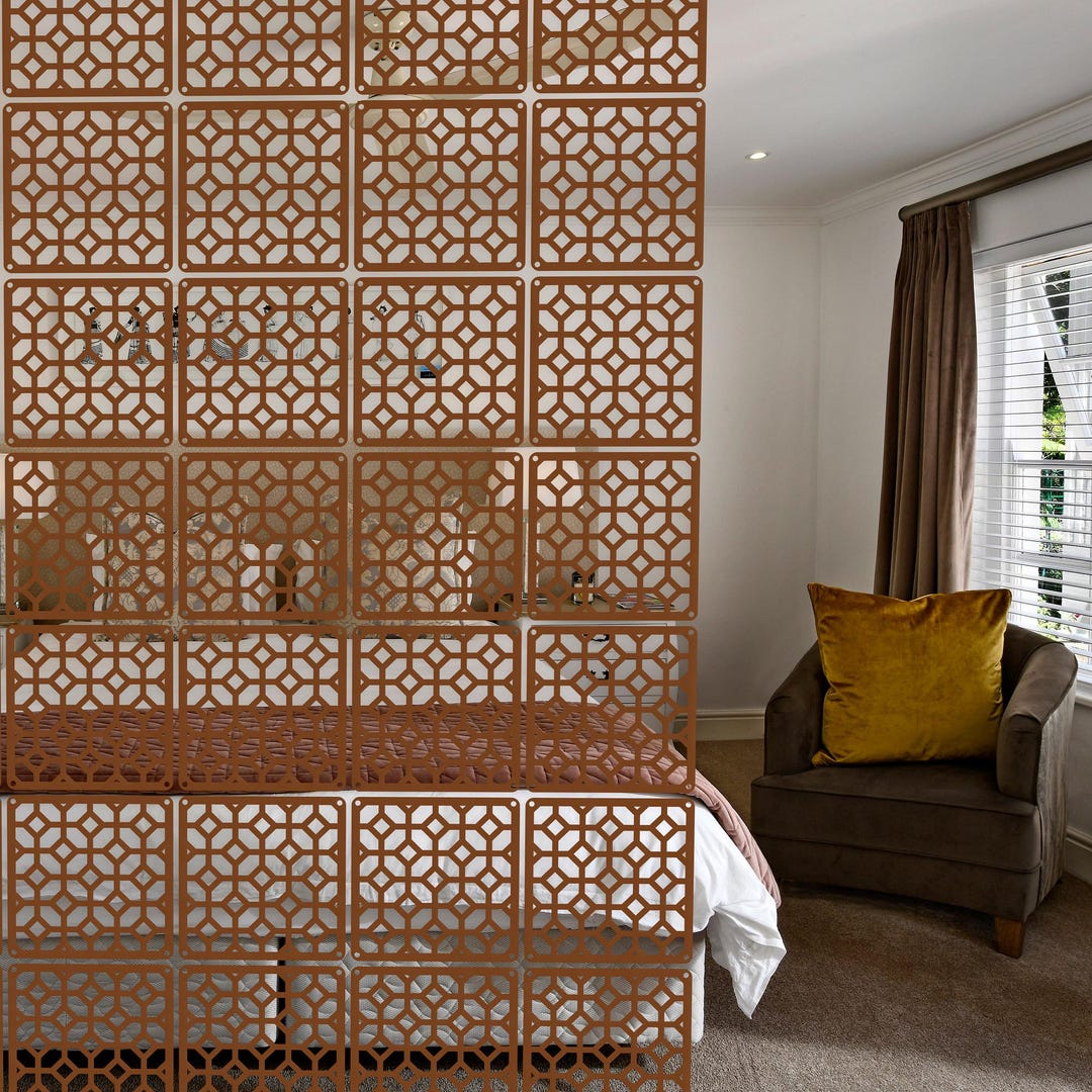 Room Divider, Hanging Wall Partition Wood, Room Screen Divider, Privacy ...