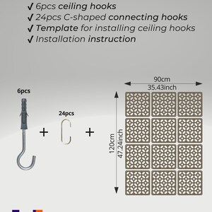 Hanging Room Divider, Wall Partition, Room Divider Panels, Wooden ...