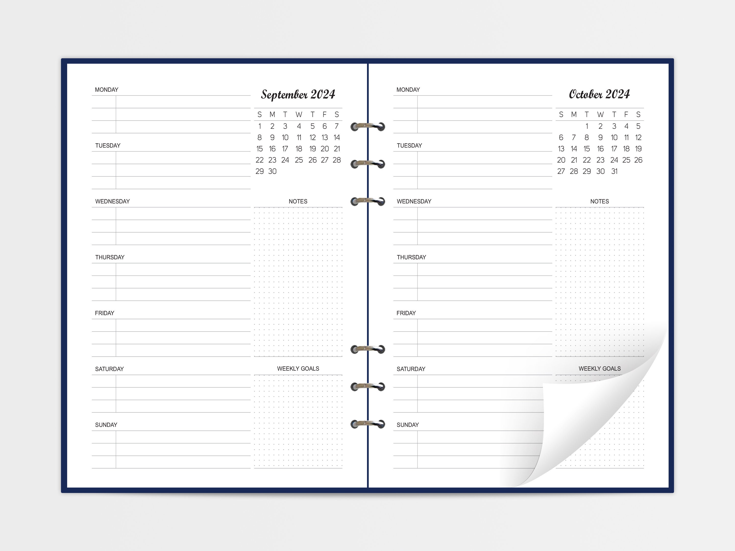 2024 Weekly Planner With Calendar, Printable Planner and Organizer ...