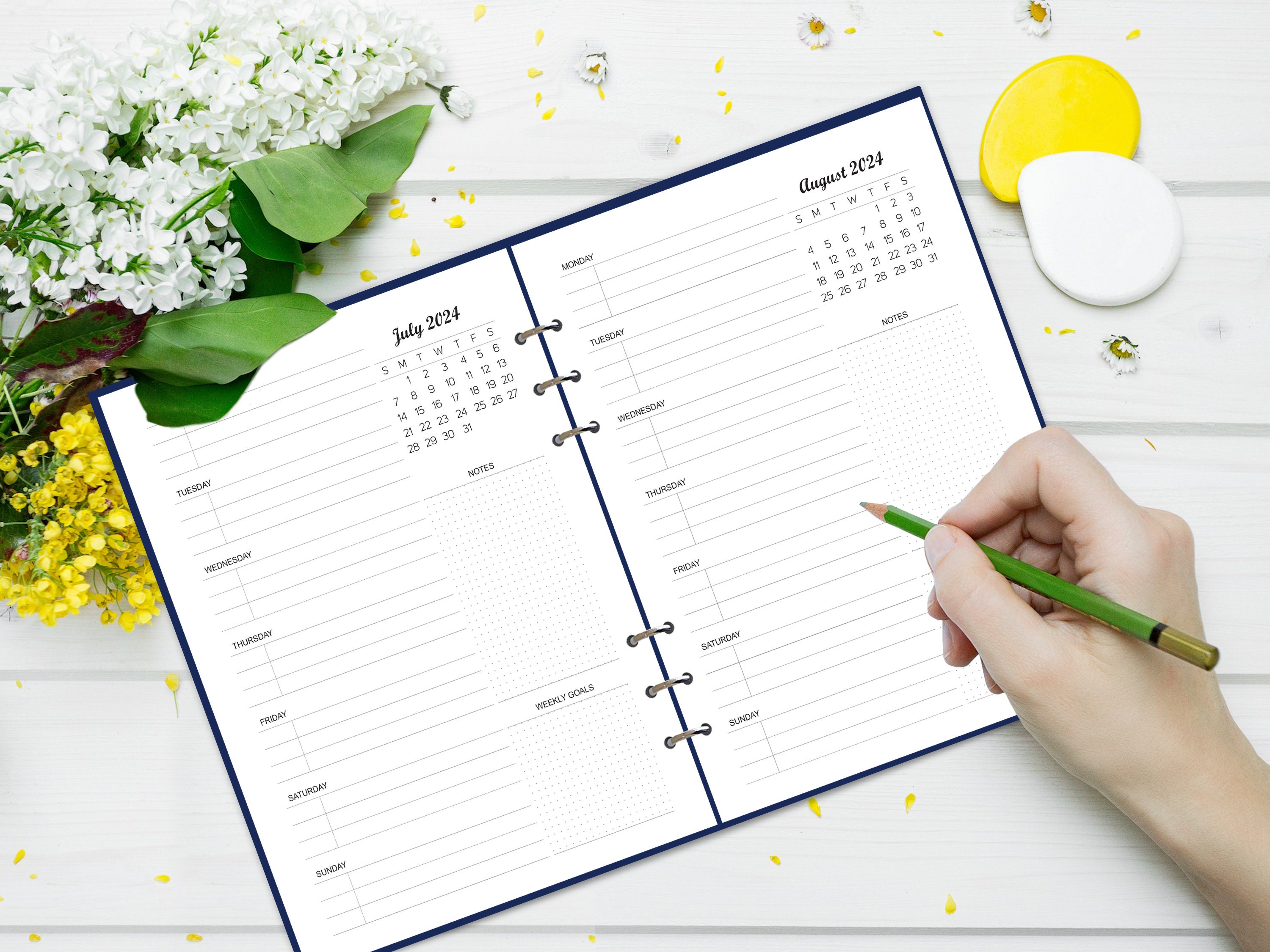 2024 Weekly Planner With Calendar, Printable Planner and Organizer ...