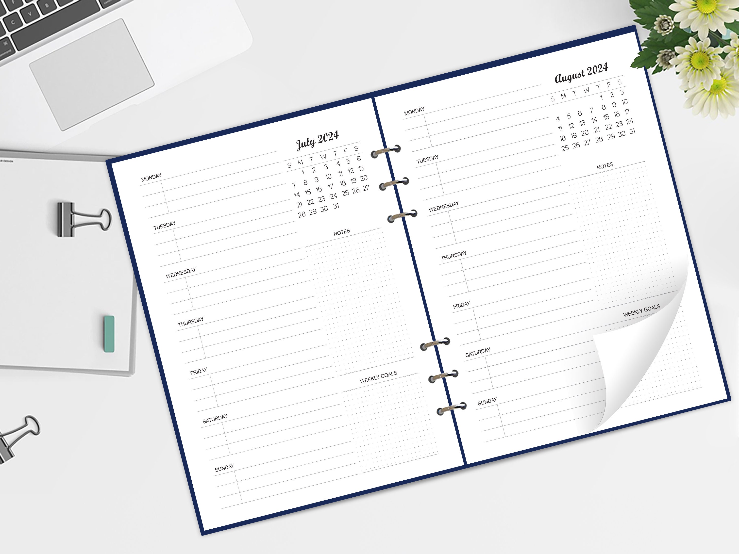 2024 Weekly Planner With Calendar, Printable Planner and Organizer ...