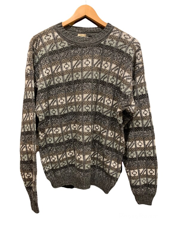 Vintage Unisex Jumper Geometrical Shapes Pattern Original | Etsy