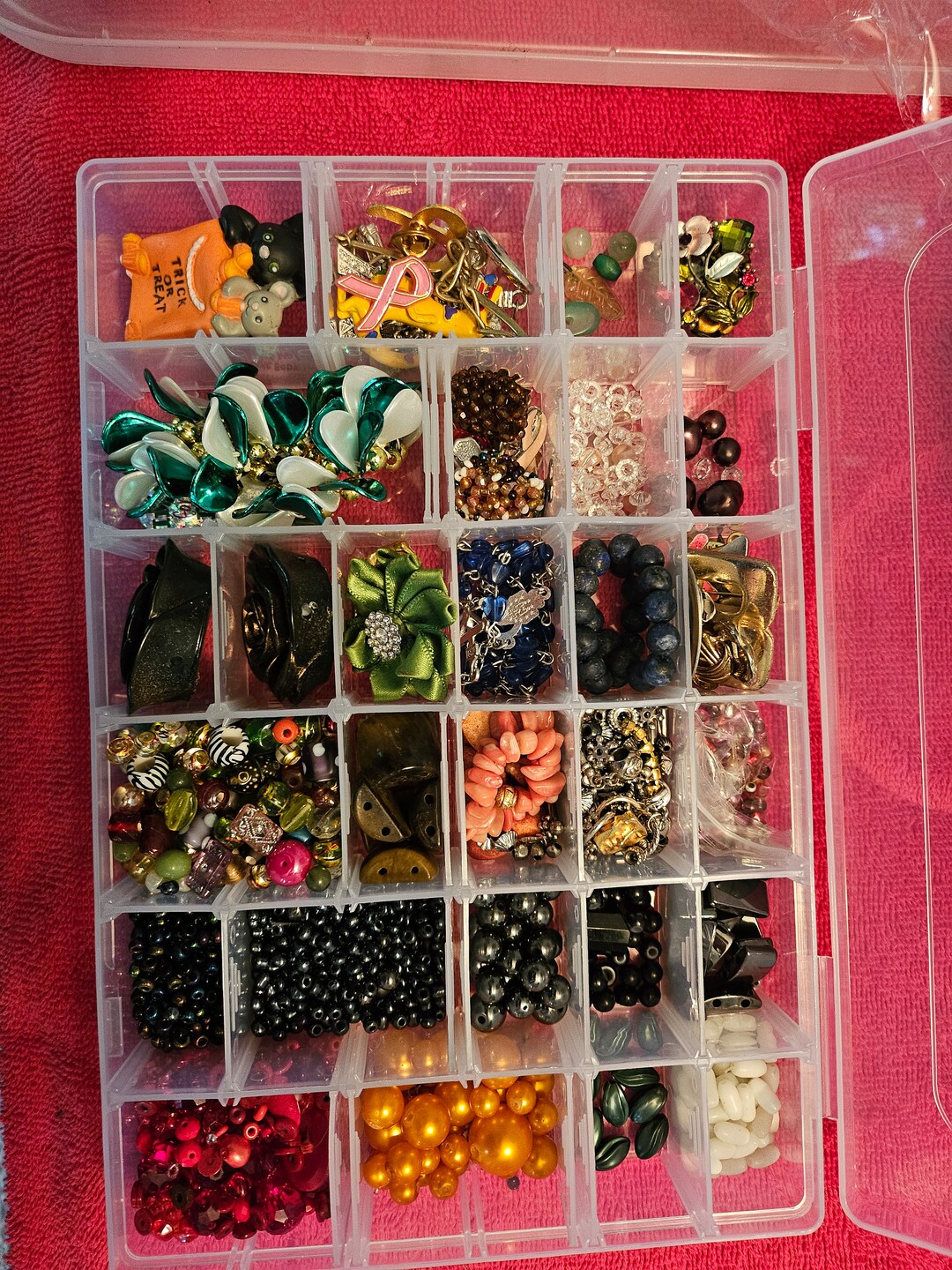Full Box of Craft Beads, Jewelry, and Trinkets for Jewelry Making or ...