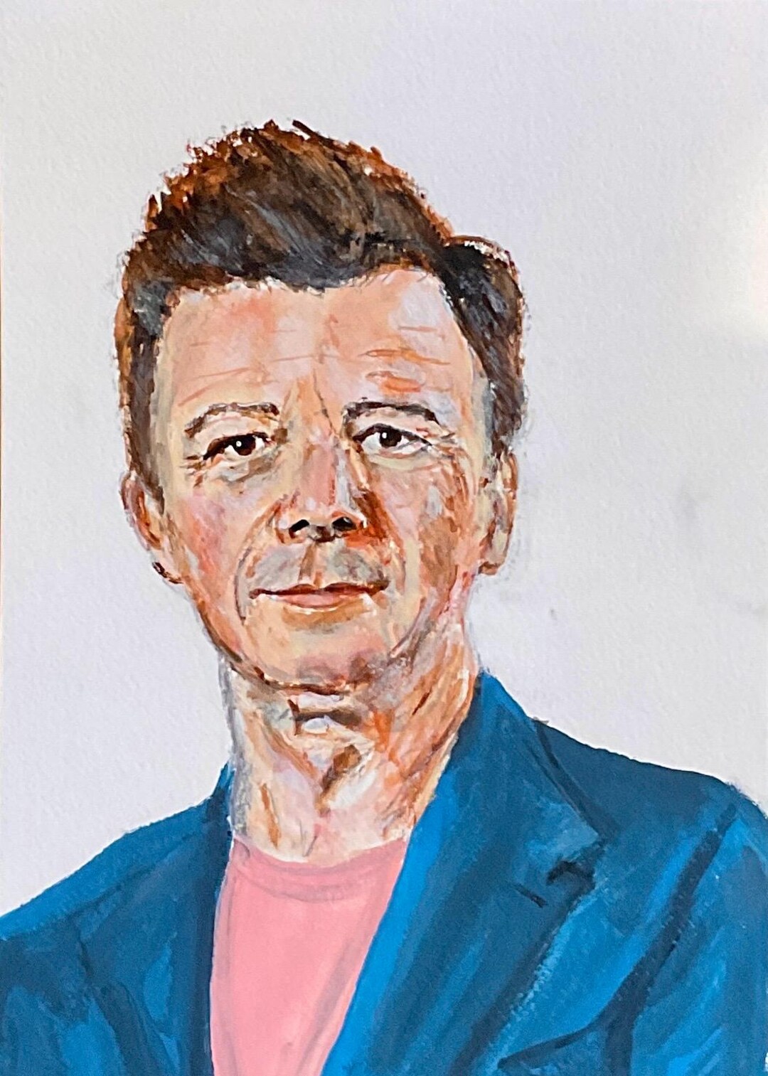 Rick Astley Print of Original Acrylic Portrait on Paper. - Etsy