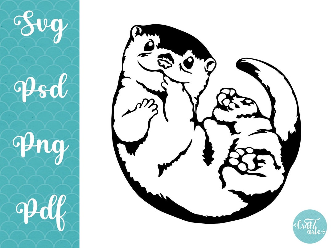 Cute Baby Otter SVG / Lovely Animal Vector Forest Animals Svg / Baby ...