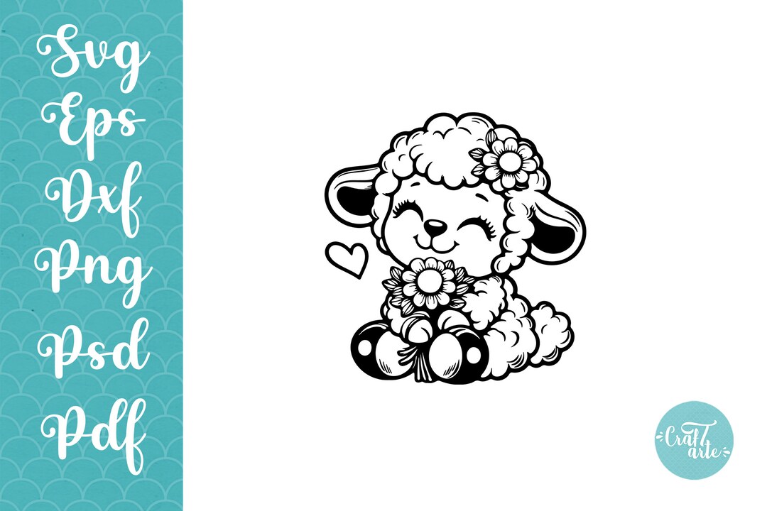 Oveja Cordero SVG Floral Vivero Fluffy Niños Camisa Bebé Recién Nacido ...